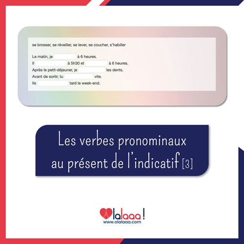 Les verbes pronominaux au présent de l'indicatif [3] | Olalaaa ! Learn ...